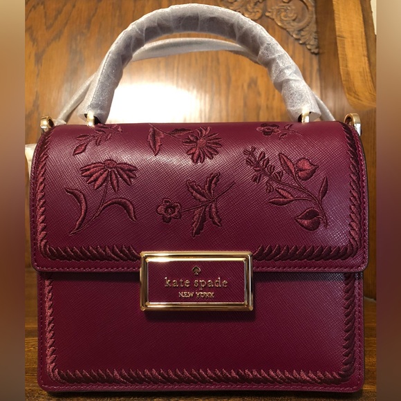 kate spade | Bags | Nwtkate Spadereeganbotanical Embroideredsmall Top ...
